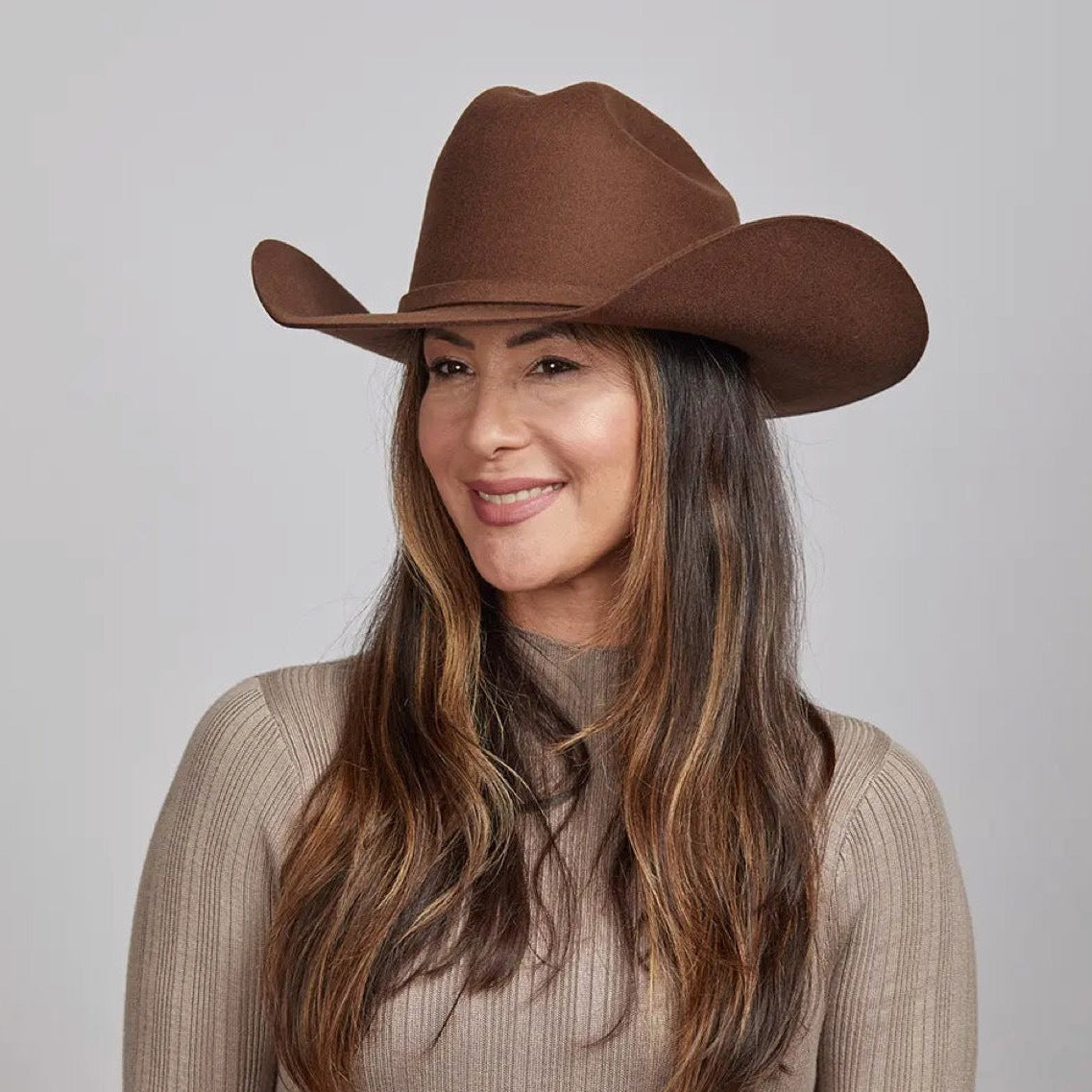 Cattleman Womens Felt Cowgirl Hat | Western Wool Hat with Silver Buckle